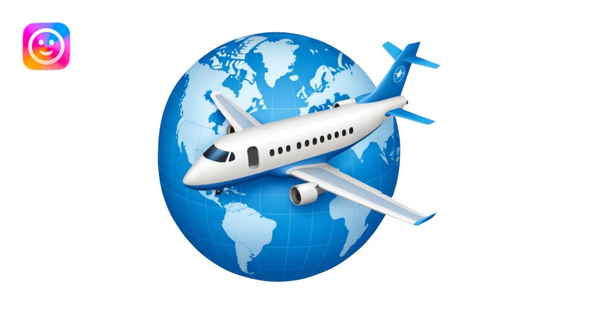 emoji de viaje, algo como un avion dandole la vuelta al mundo o ...