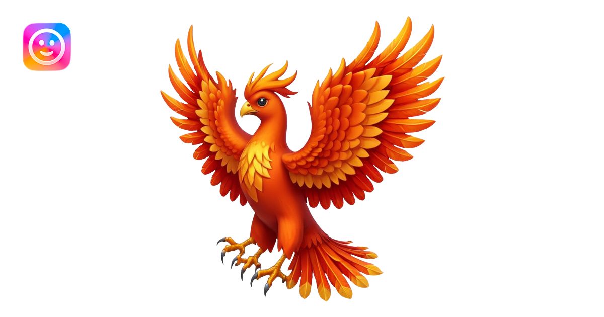 Fire phoenix emoji | AI Emoji Generator
