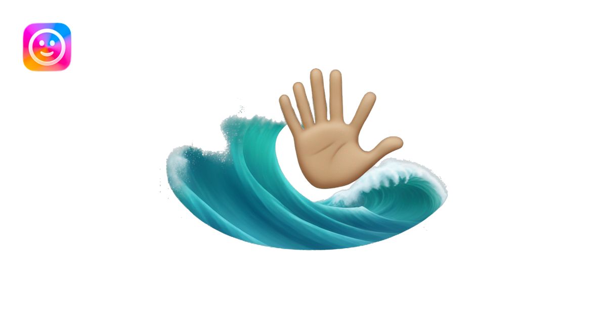 a wave with two hands emoji | AI Emoji Generator
