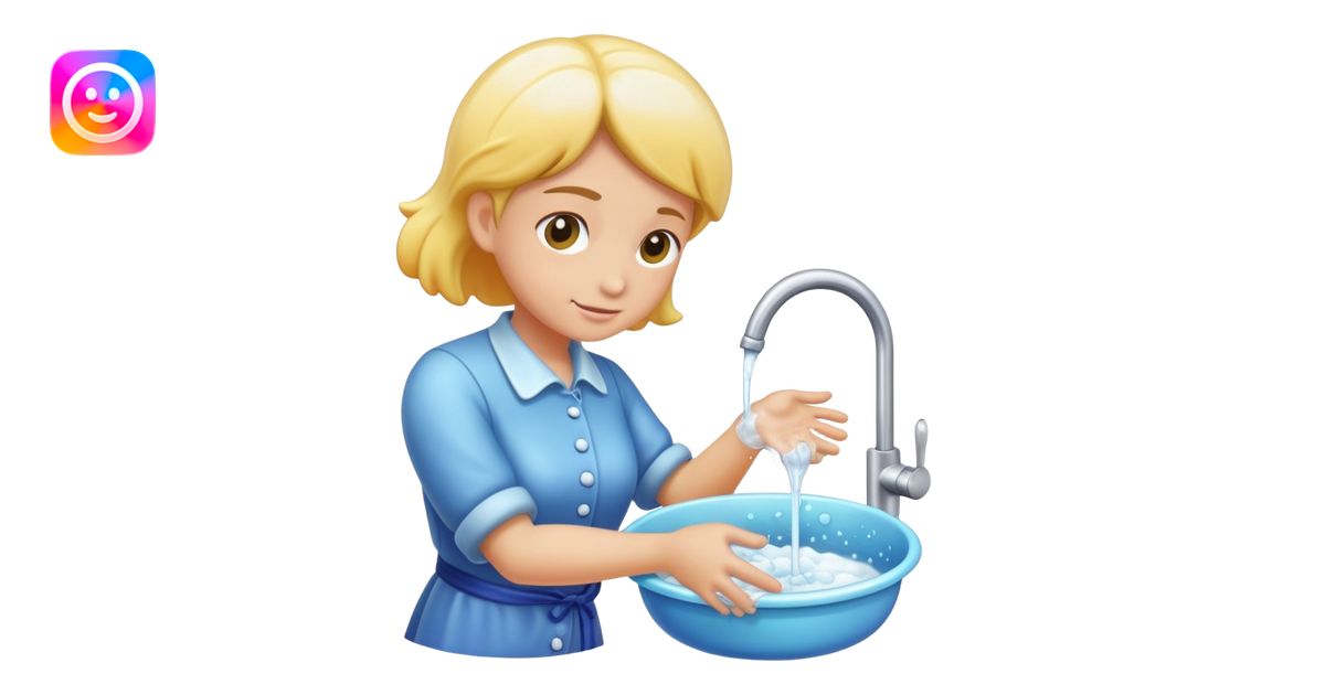Washing dishes emoji | AI Emoji Generator