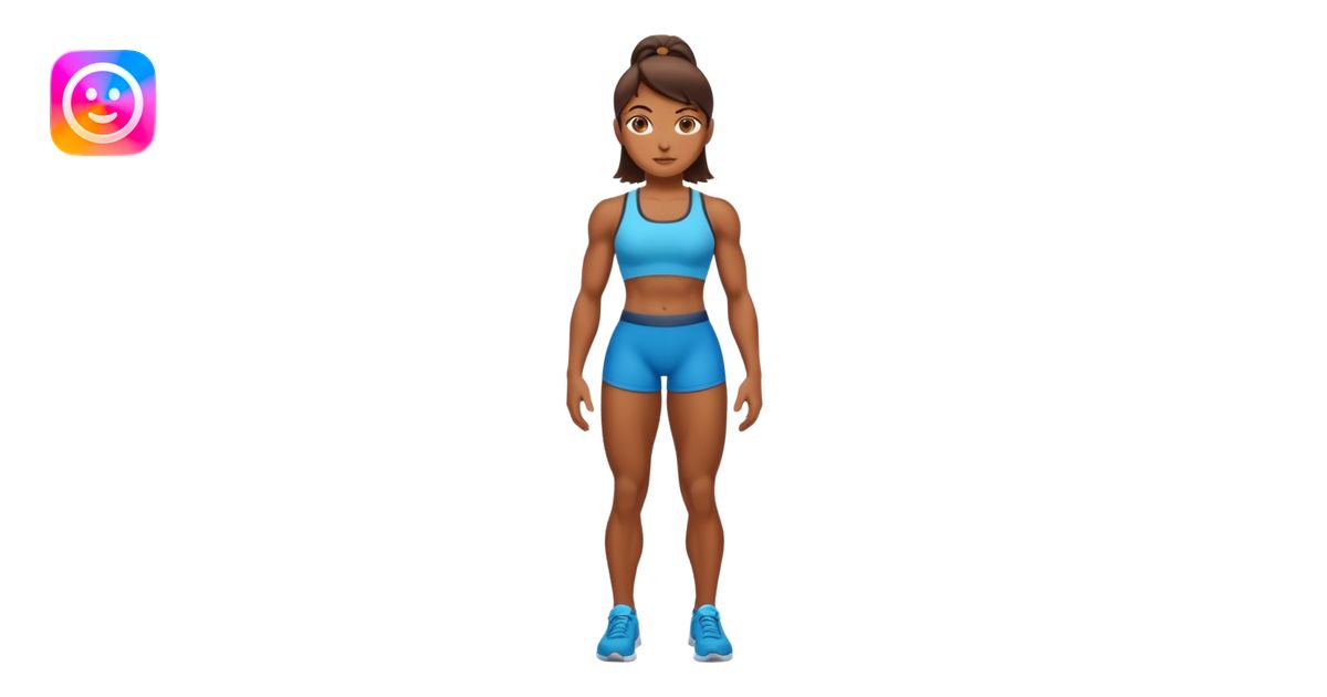 macho girl, full body emoji | AI Emoji Generator