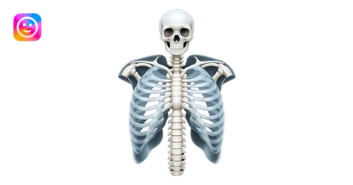 Ribcage X ray emoji | AI Emoji Generator