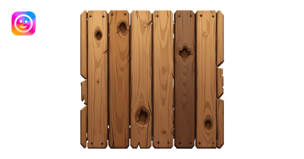 wooden plank background emoji | AI Emoji Generator