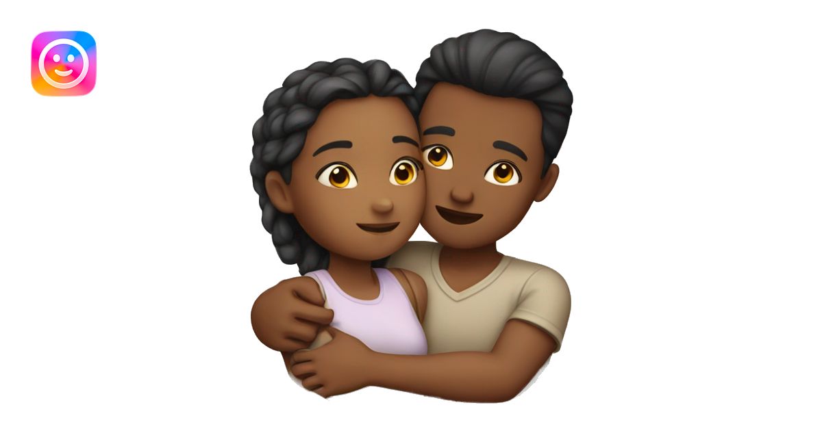 Boy and girl cuddling emoji | AI Emoji Generator