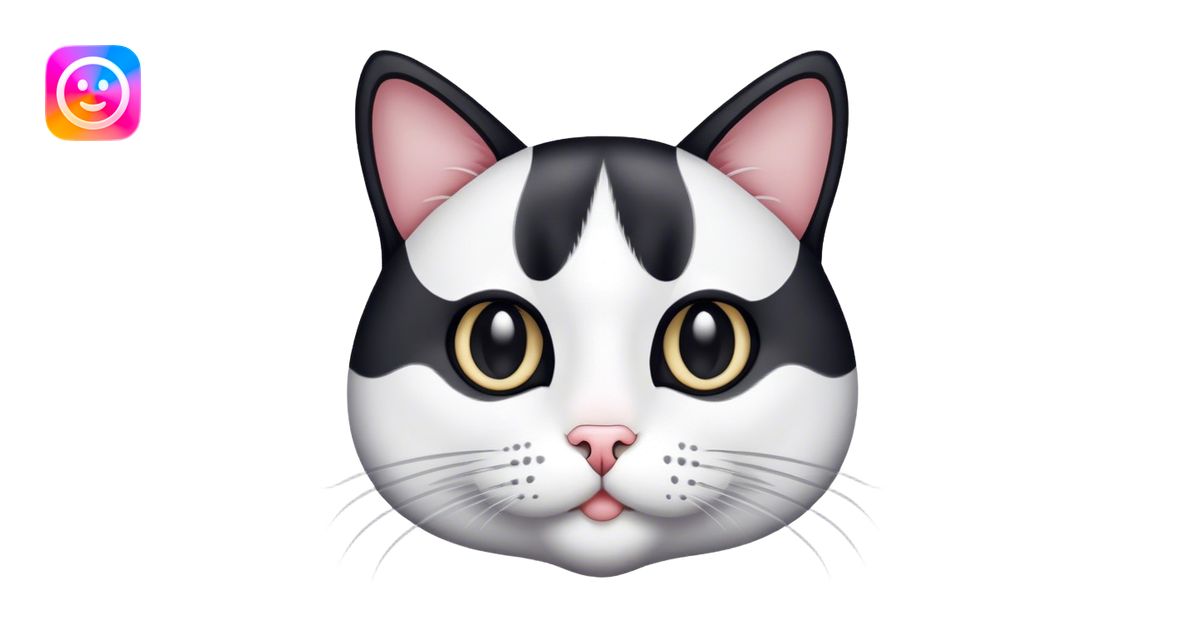 Bixby cat black and white emoji | AI Emoji Generator