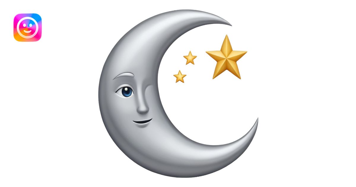 Refined moon icon evoking emotional trust emoji | AI Emoji Generator