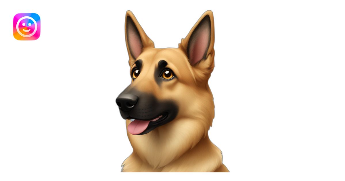 tilted-head-Belgian-shepard emoji | AI Emoji Generator