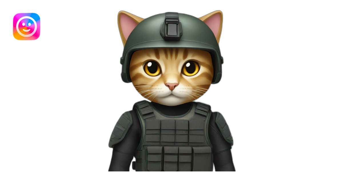 Cat-swat emoji | AI Emoji Generator