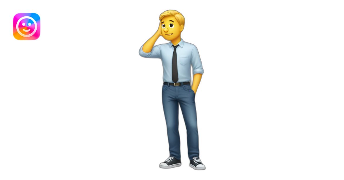 smart guy standing tapping his head emoji | AI Emoji Generator