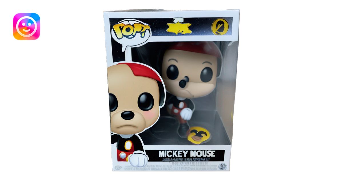Mickey mouse in a funko pop box emoji | AI Emoji Generator