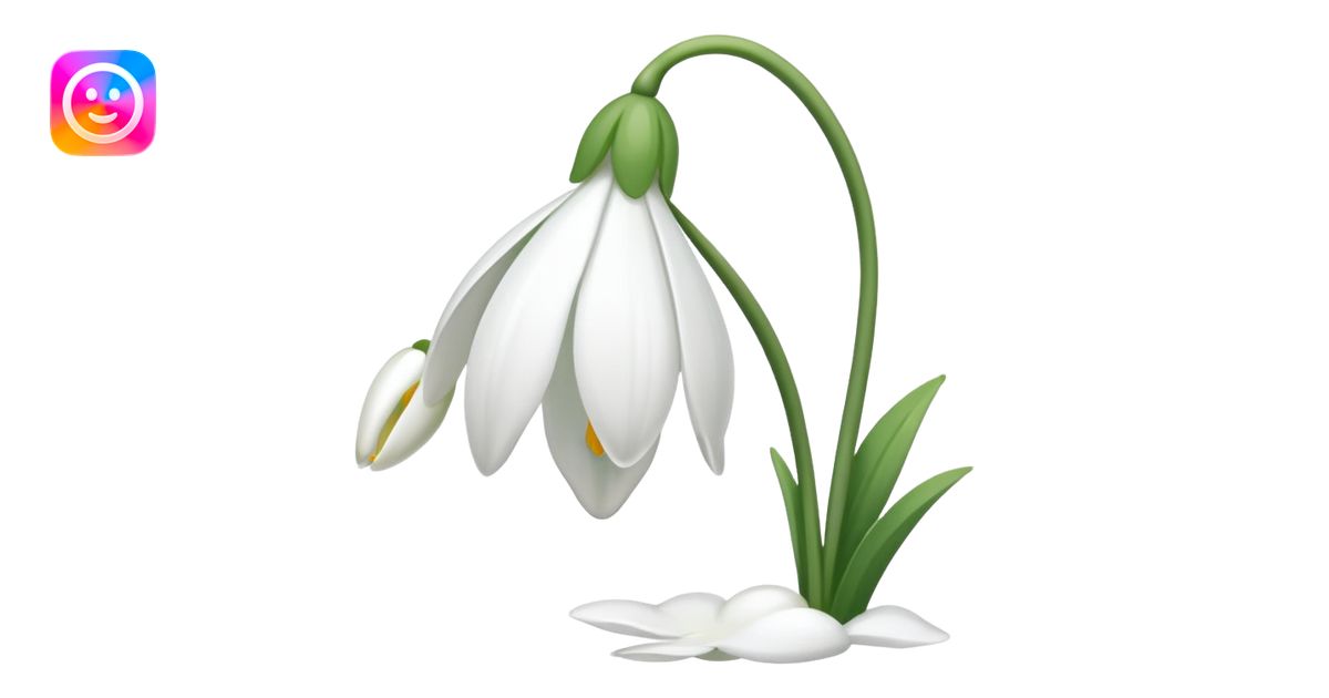 Snowdrop emoji | AI Emoji Generator
