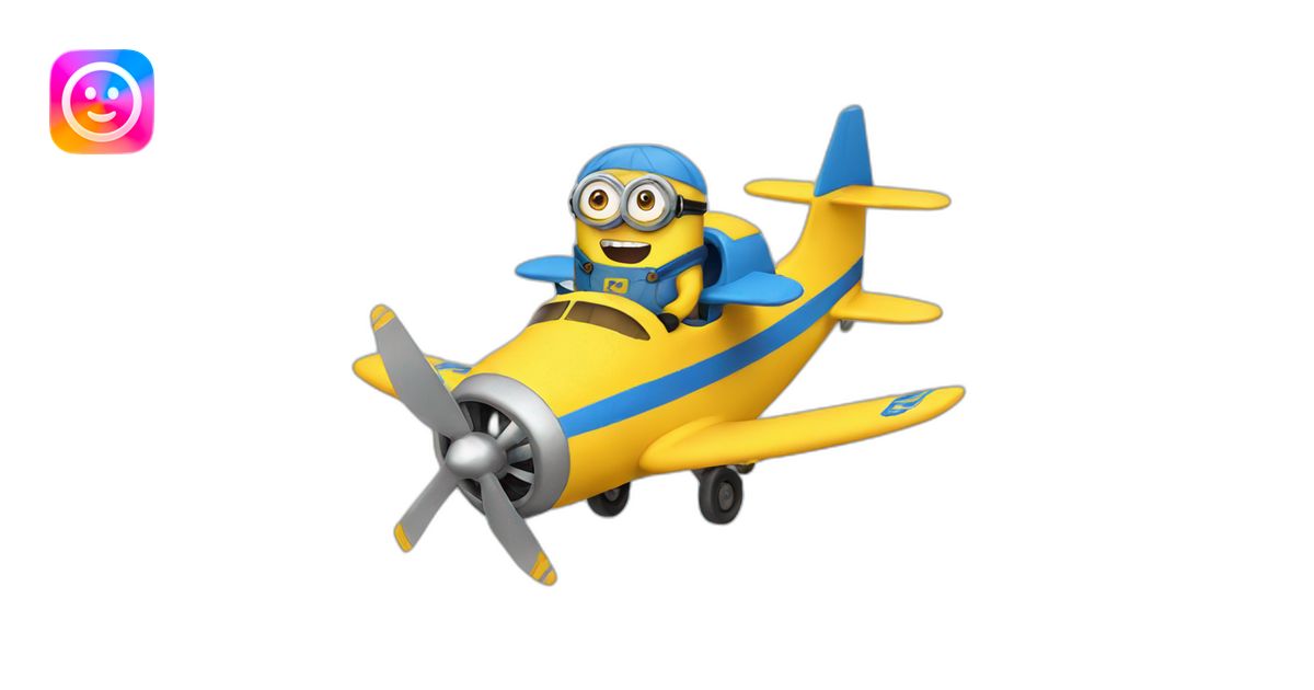 Minion flying plane emoji | AI Emoji Generator