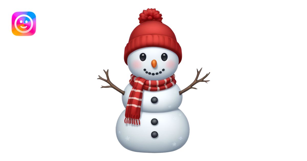 Cute snowman full body with snow emoji | AI Emoji Generator
