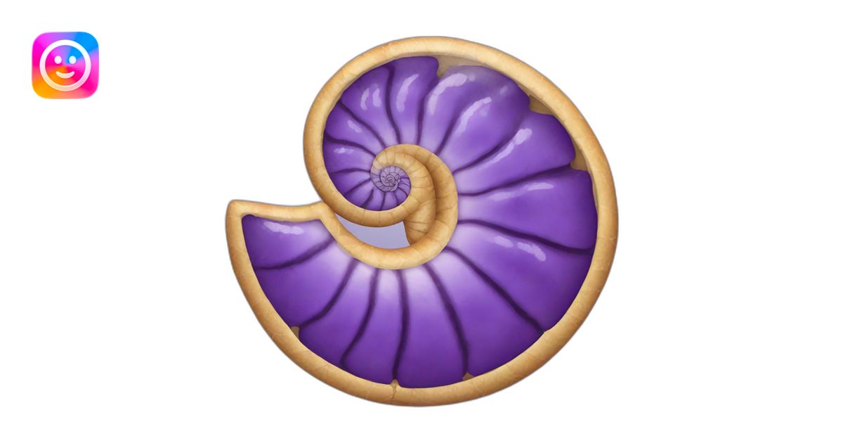 purple ammonite fossil emoji | AI Emoji Generator