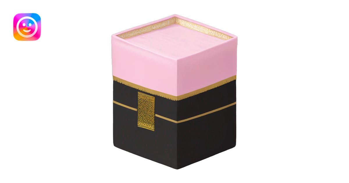 Light pink kaaba emoji | AI Emoji Generator