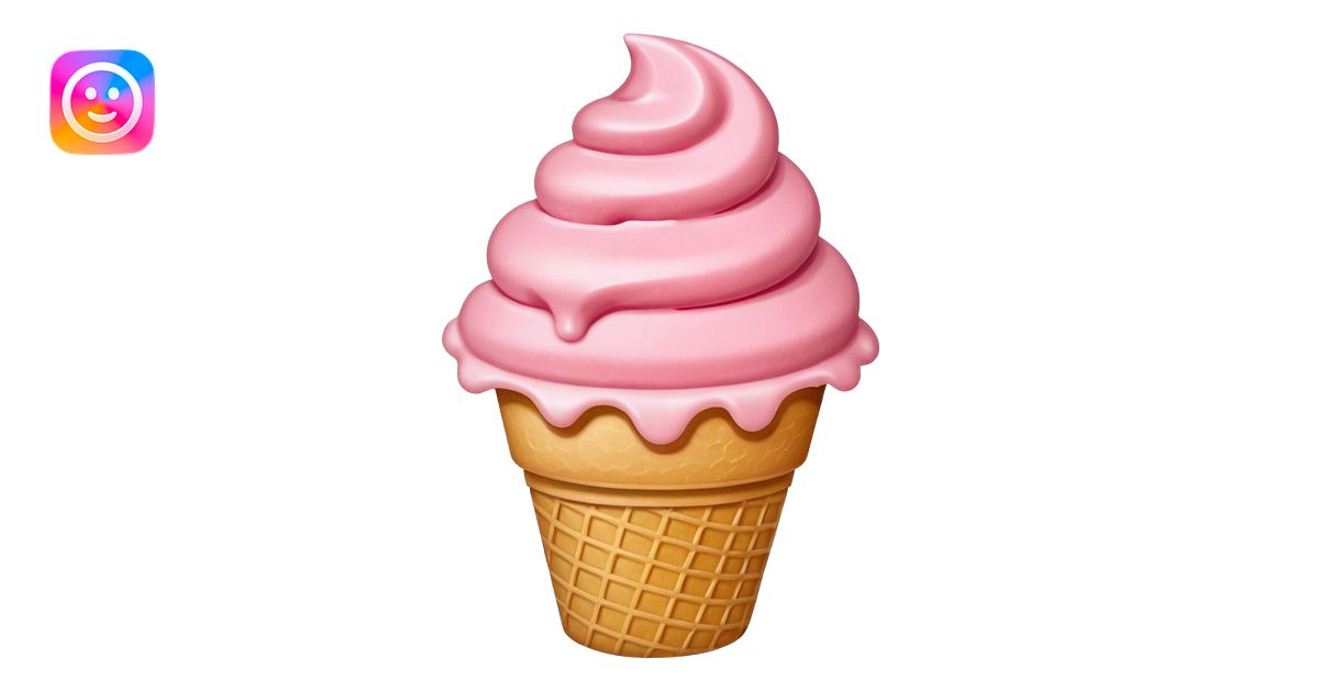 Create a strawberry ice cream with rice on it emoji | AI Emoji Generator