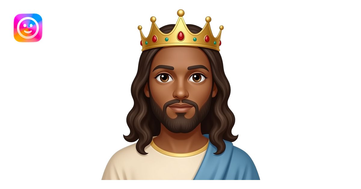 African American sand skin complexion Jesus Christ wearing tunic and a ...