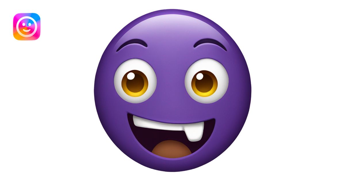 Mischievous purple emoji emoji | AI Emoji Generator
