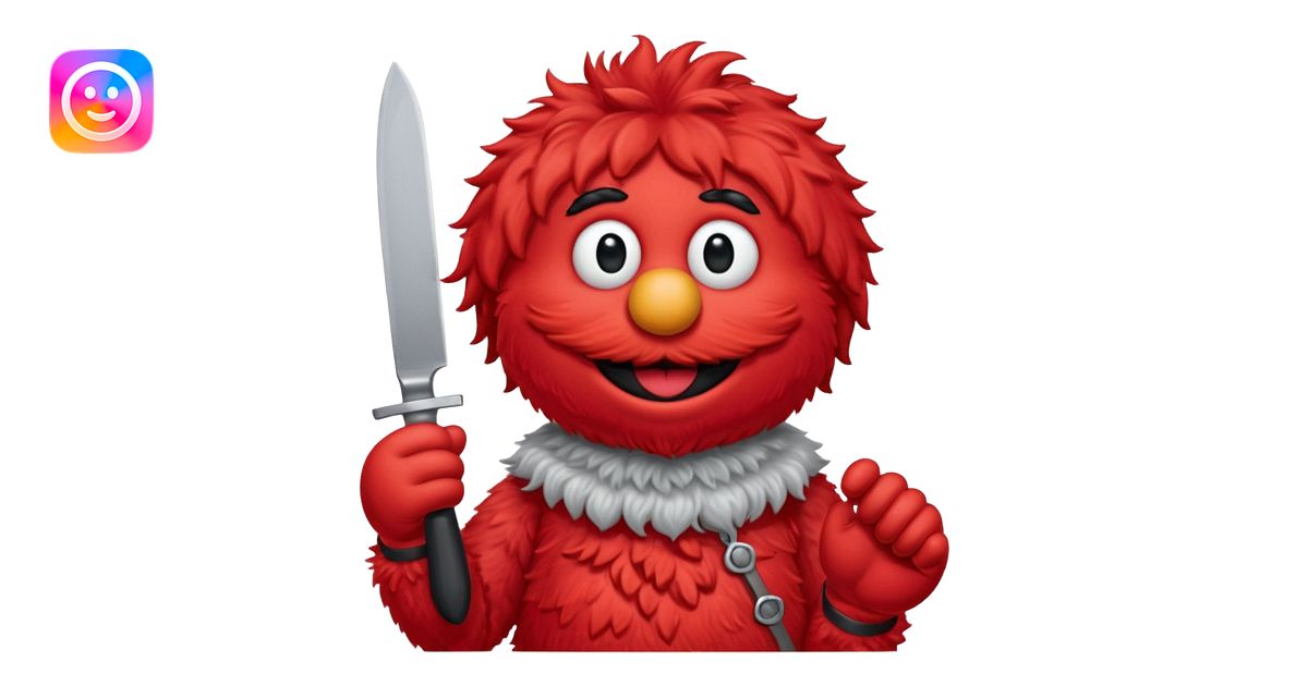 Has a Elmo i dale un cuchillo emoji | AI Emoji Generator