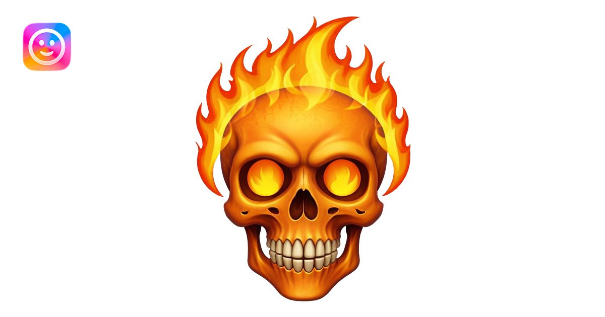 flaming skull emoji | AI Emoji Generator