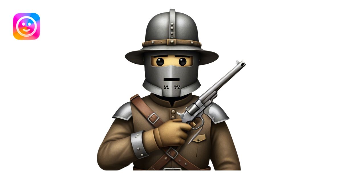 Cinematic Realistic Ned Kelly Portrait Emoji, depicted as the legendary ...