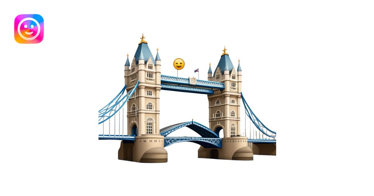 Cinematic Realistic Tower Bridge Landmark Emoji, depicted with iconic ...