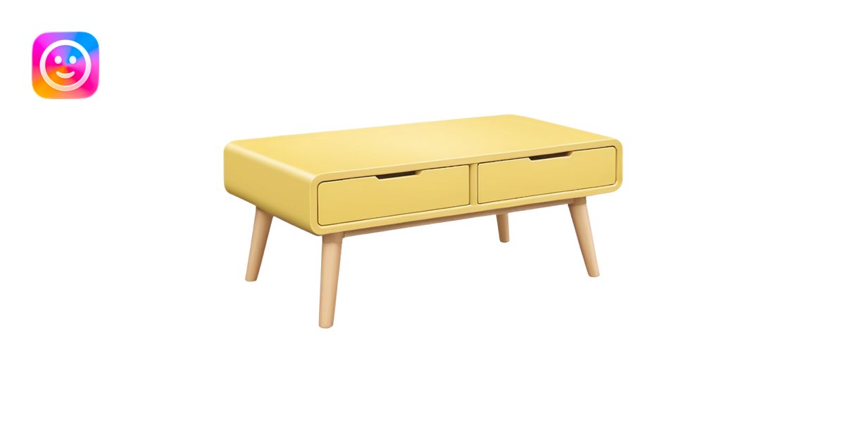 light yellow coffe table emoji | AI Emoji Generator