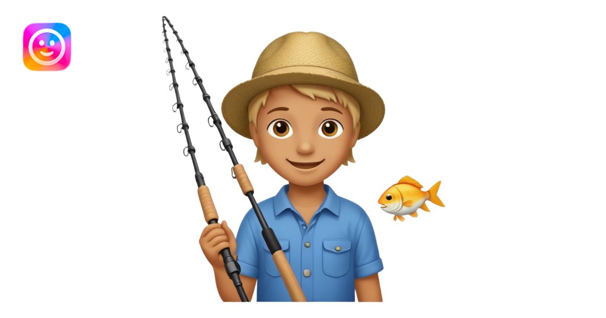 kids fishing rod emoji | AI Emoji Generator