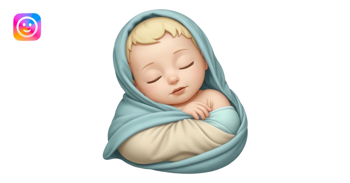 Sleeping like a baby emoji | AI Emoji Generator