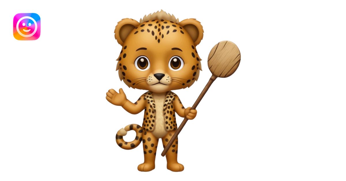 Give me a human who has hunch back and wearing cheetah print clothes ...