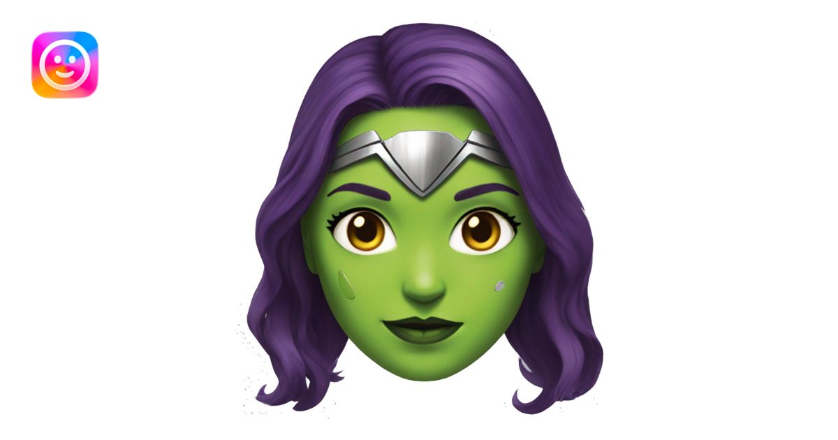 superhero Gamora face emoji | AI Emoji Generator