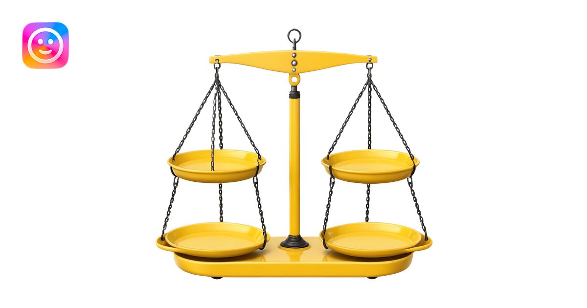 Hanging Balance Scale yellow emoji | AI Emoji Generator