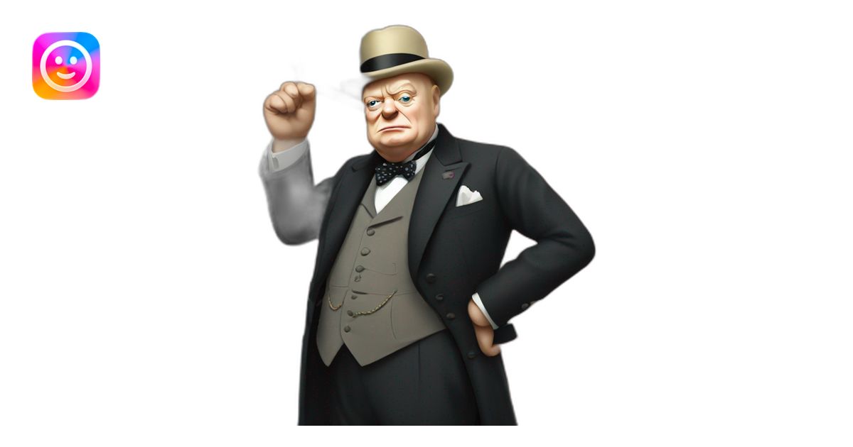 winston churchill pointing right emoji | AI Emoji Generator