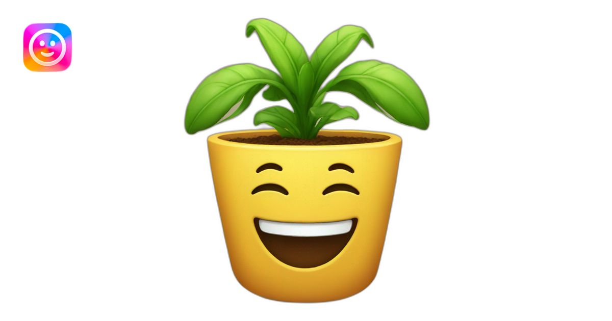 Plante souriante emoji | AI Emoji Generator