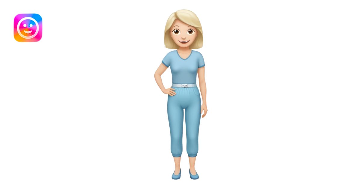 a Woman, mid 50, wearing incontinence pants emoji | AI Emoji Generator