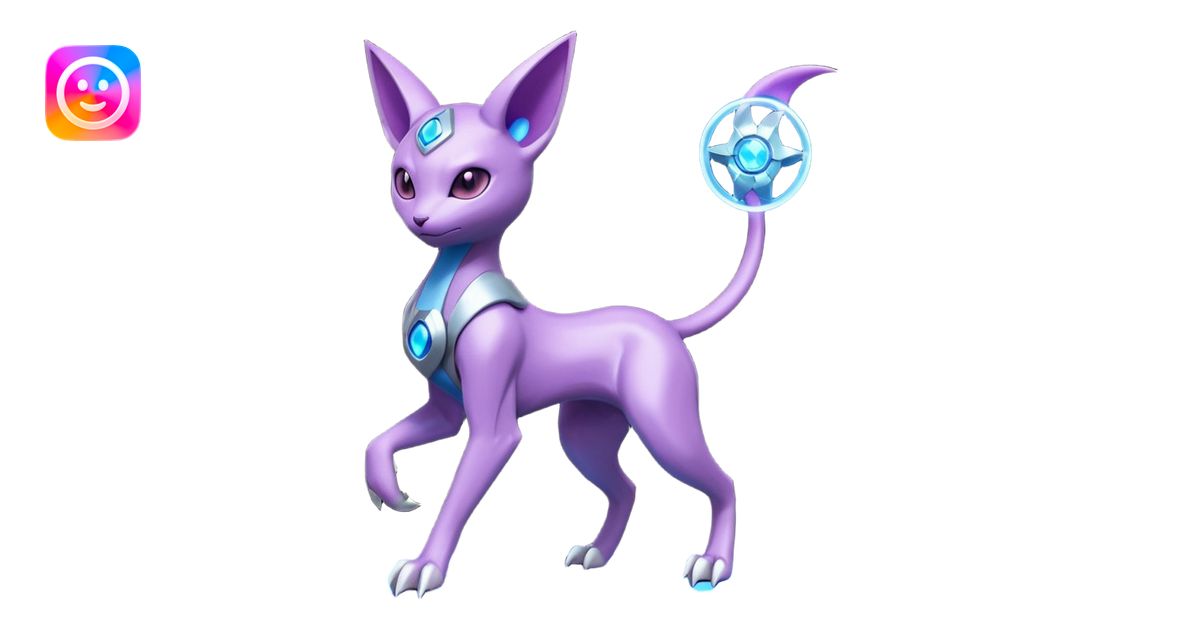 Mechanical Miraidon-Espeon-Mewtwo-Fakémon-hybrid-creature (full body ...