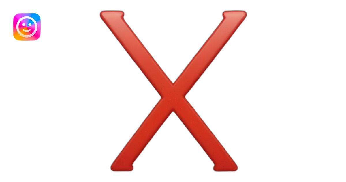 red x emoji | AI Emoji Generator