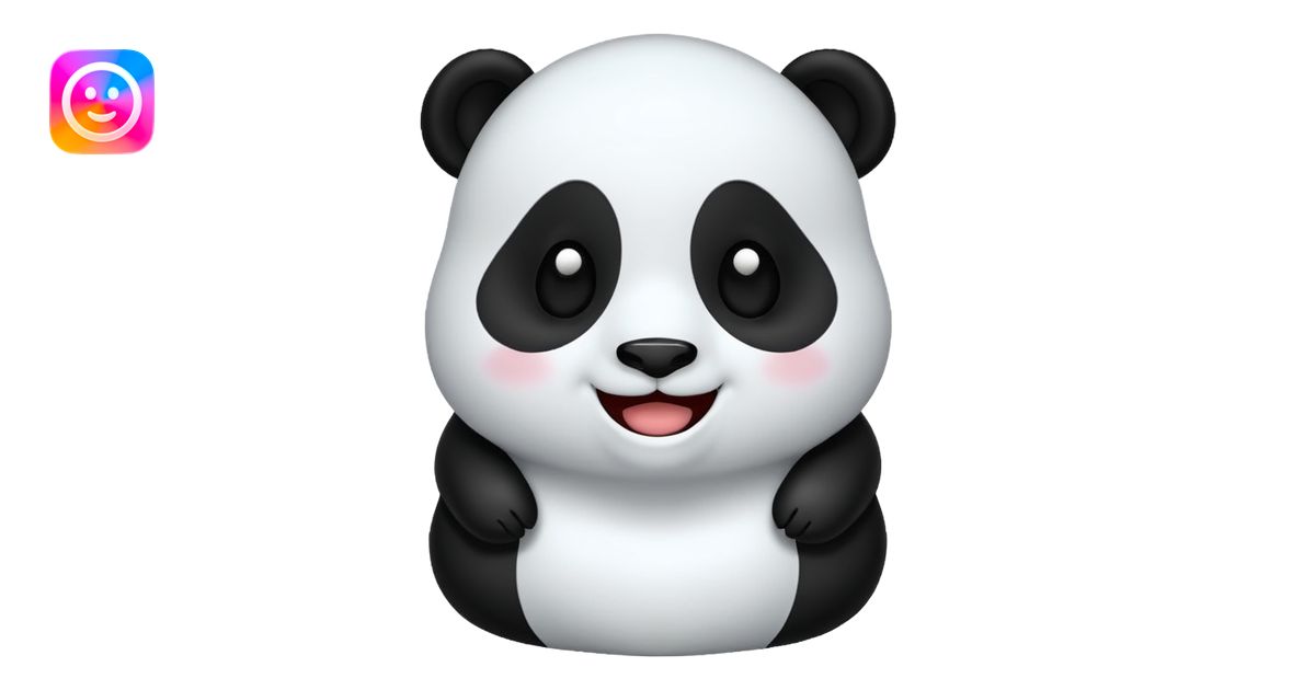 A cute ghost with panda prints all over emoji | AI Emoji Generator