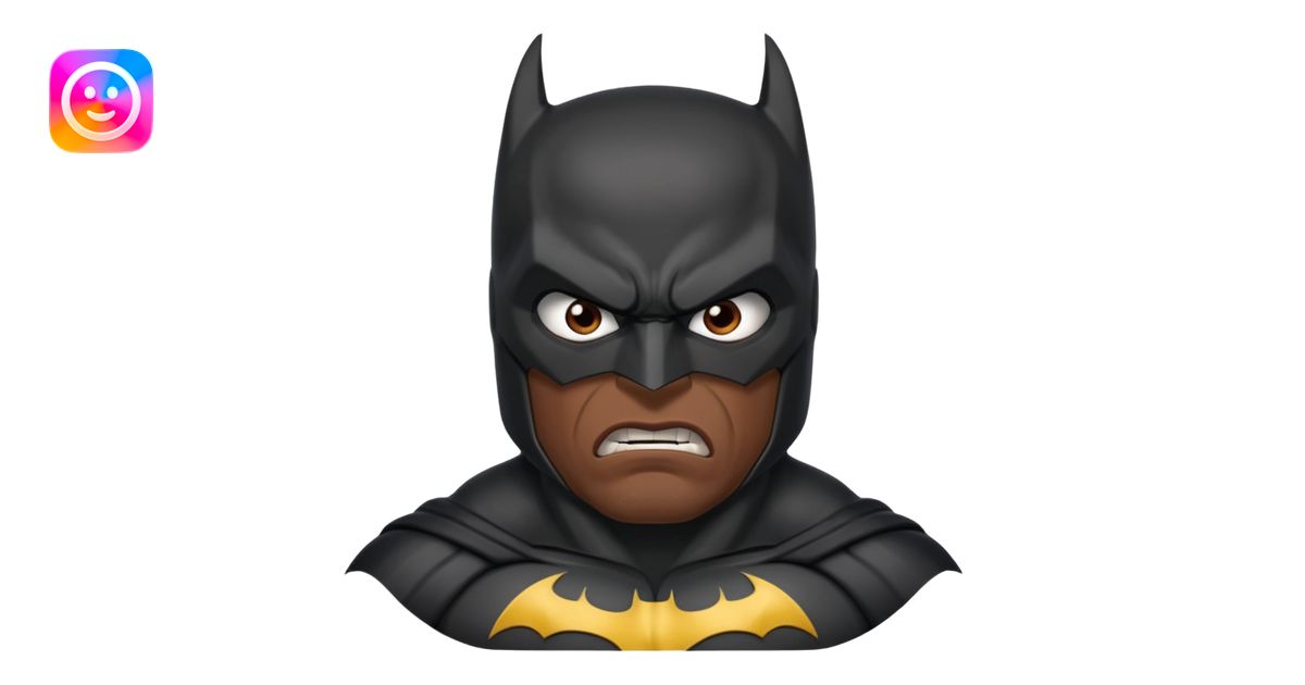 Angry batman emoji | AI Emoji Generator