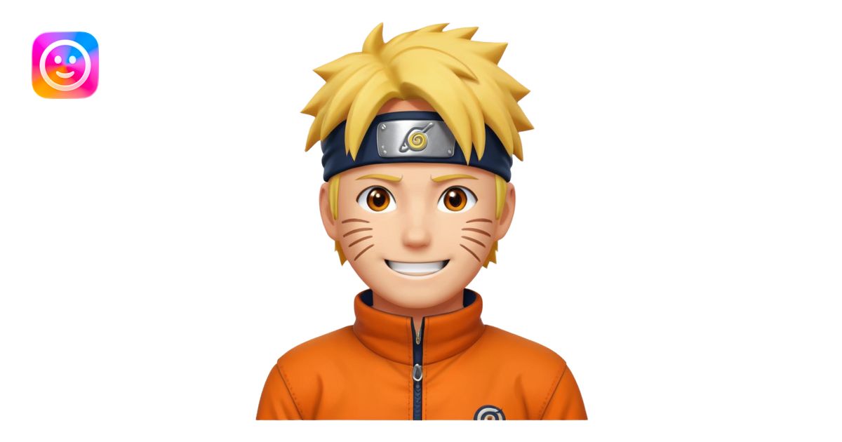 Naruto character smiling with iconic whisker marks, orange outfit ...