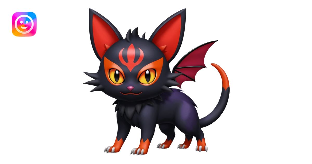 Noibat-Nargacuga-Litten-Torracat-fusion-Fakemon-Pokémon-creature emoji ...