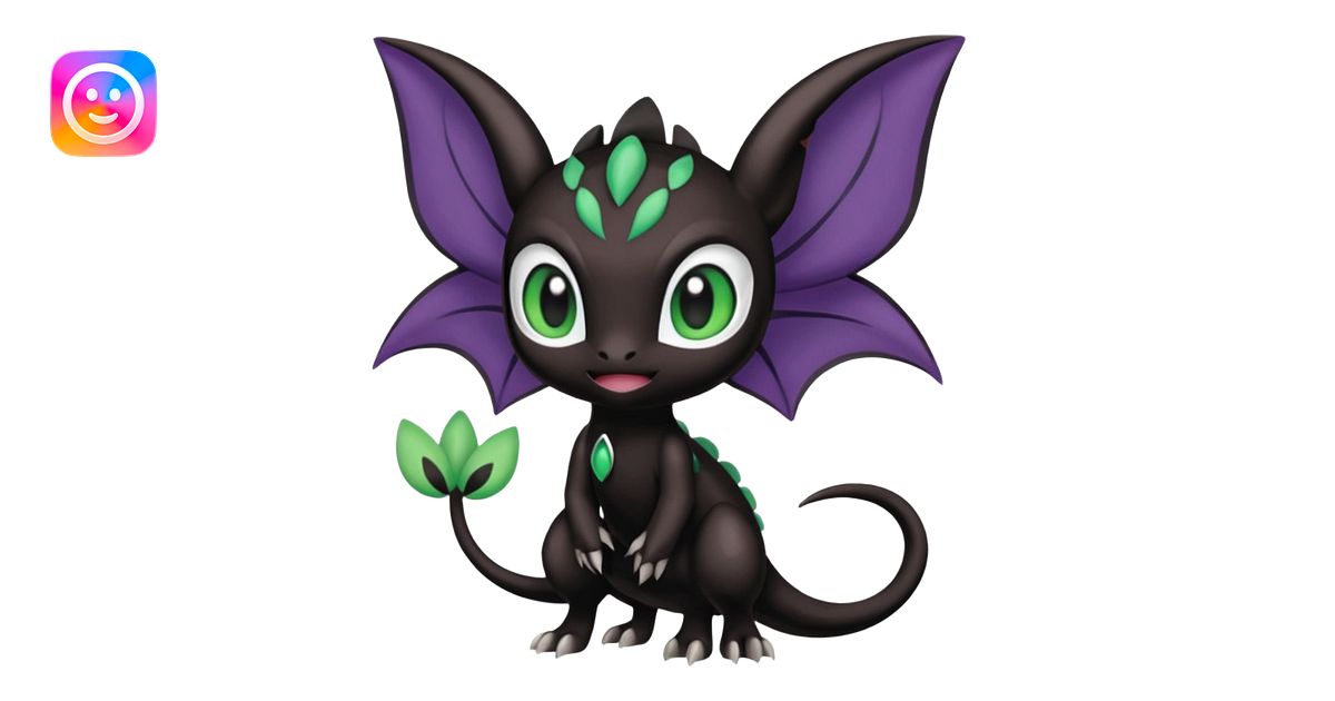 Meloetta-Noibat-Toothless-Fakémon-creature-hybrid emoji | AI Emoji ...