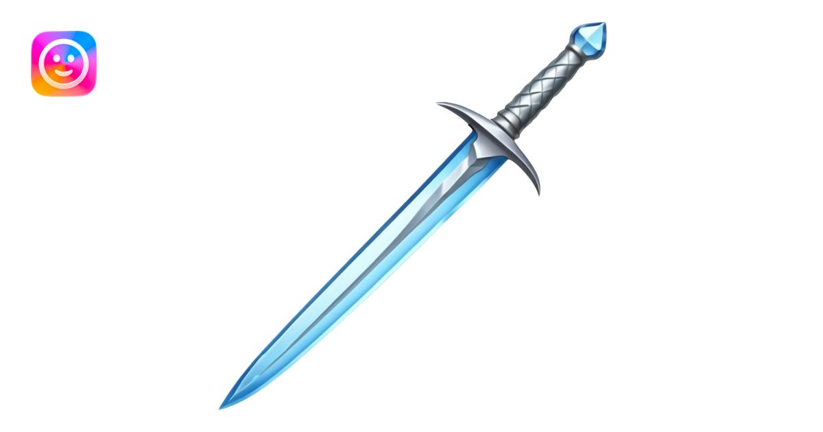 dagger which has water in the sharp part emoji | AI Emoji Generator