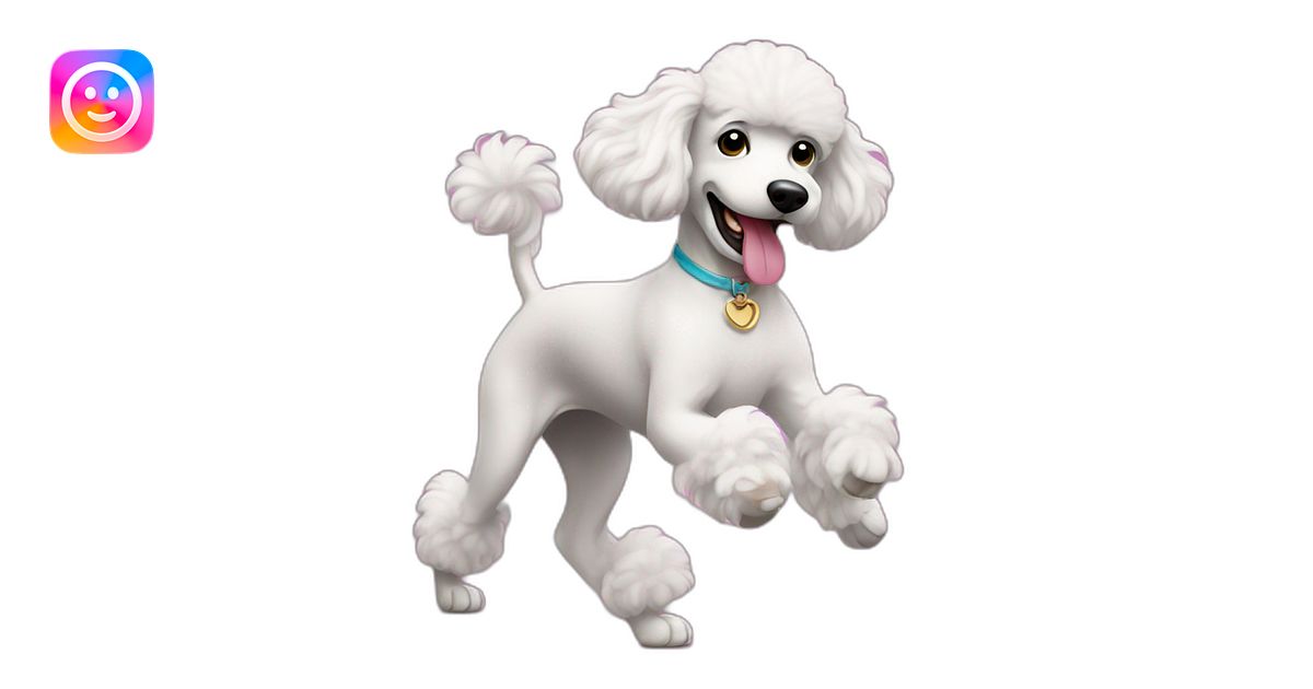 Dancing poodle emoji | AI Emoji Generator