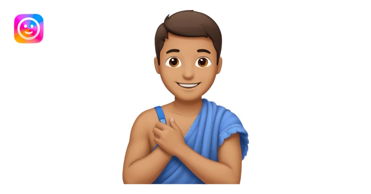 Emoji of a guy dusting off his shoulder with his hand emoji | AI Emoji ...