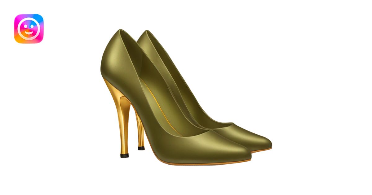 olive gold heel shoes emoji | AI Emoji Generator