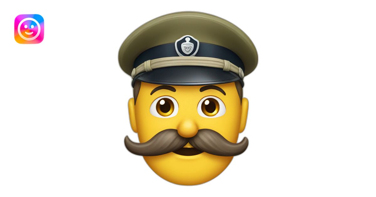 Ww2 german Toothbrush moustache emoji | AI Emoji Generator