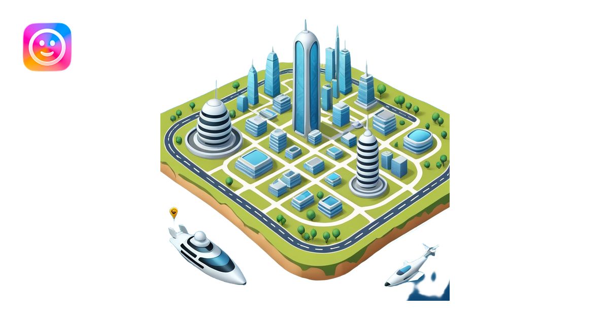 futuristic map emoji | AI Emoji Generator