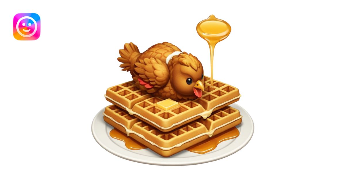 Chicken & waffles emoji | AI Emoji Generator