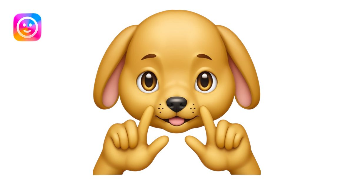 yellow emoji with puppy eyes and two finger pointing at one another ...